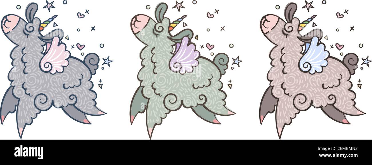 Cute unicorn coloring pages for kids hi-res stock photography and ...