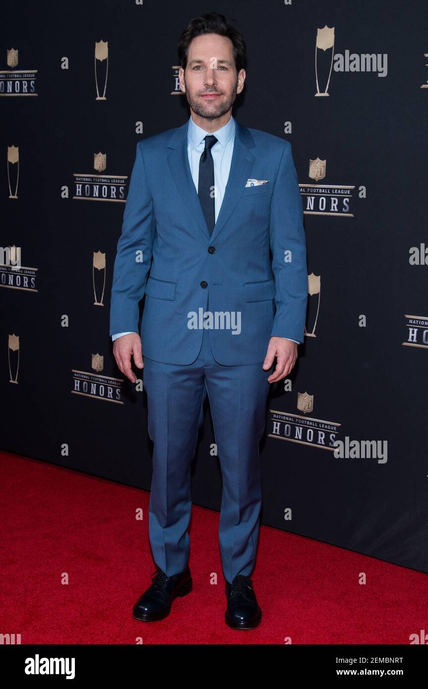 Paul Rudd walking the red carpet at the NFL Honors event held at the ...