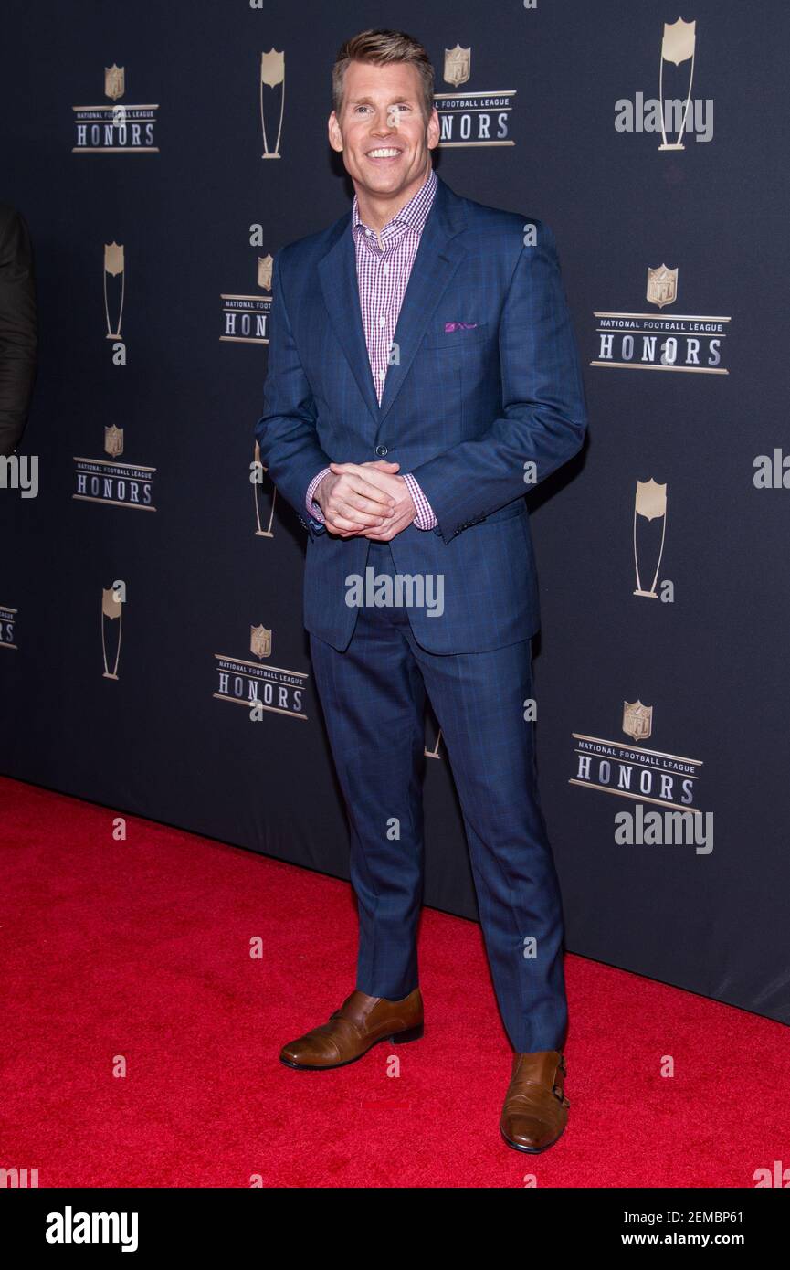 Scott Hanson walking the red carpet at the NFL Honors event held at the ...