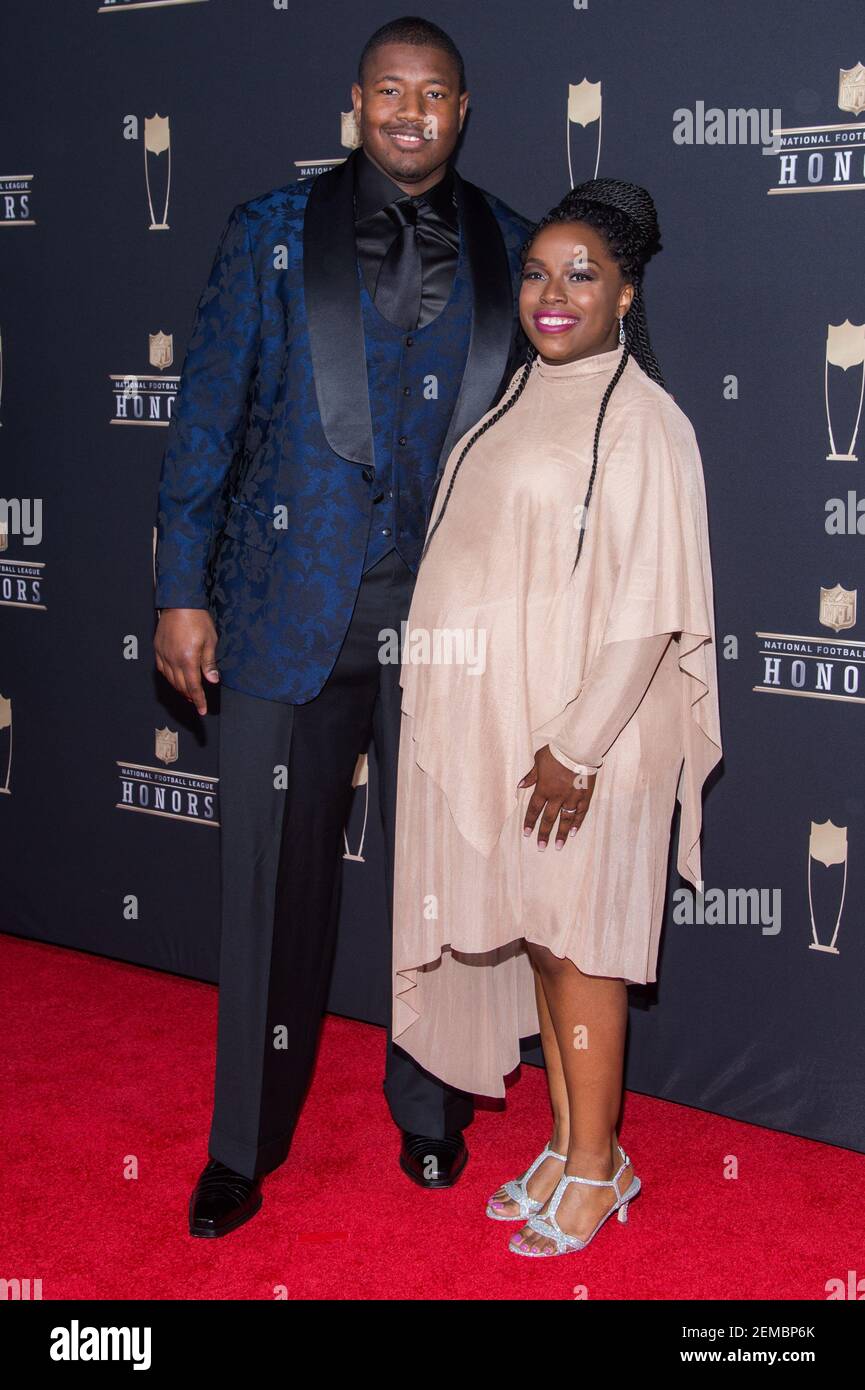 Kelvin Beachum and Jessica Beachum walking the red carpet at the NFL ...