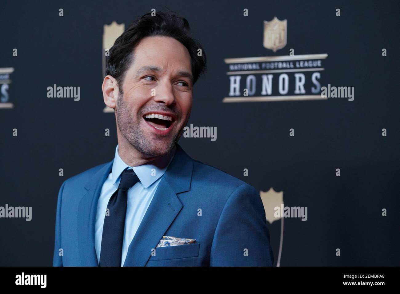 Paul Rudd walking the red carpet at the NFL Honors event held at the ...