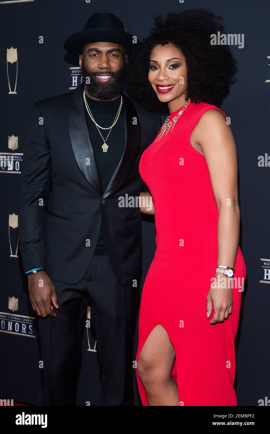 Malcolm Jenkins and Morrisa Jenkins walking the red carpet at the NFL ...