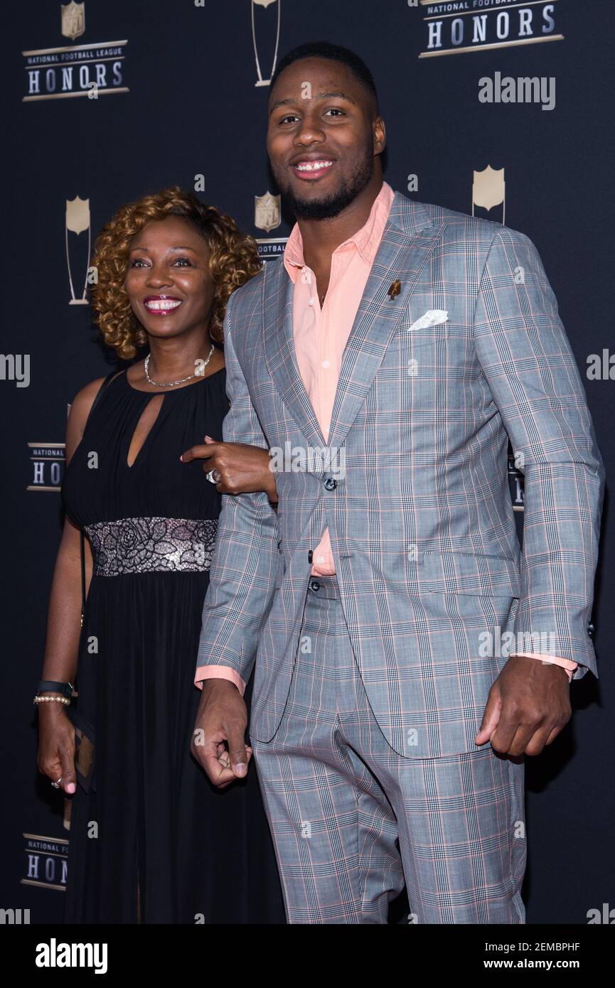 Carlos Dunlap walking the red carpet at the NFL Honors event held at ...