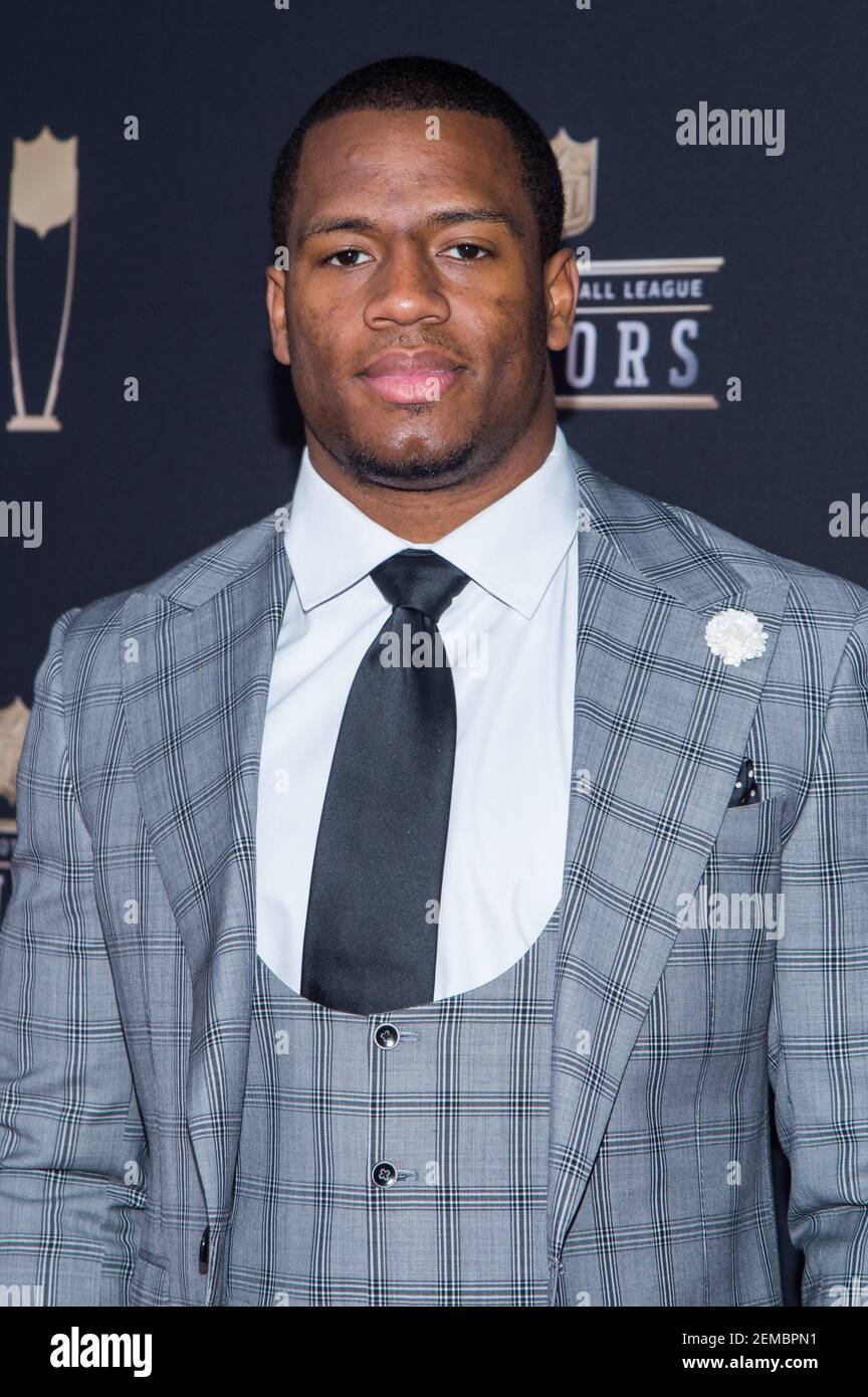 Nick Chubb walking the red carpet at the NFL Honors event held at the ...
