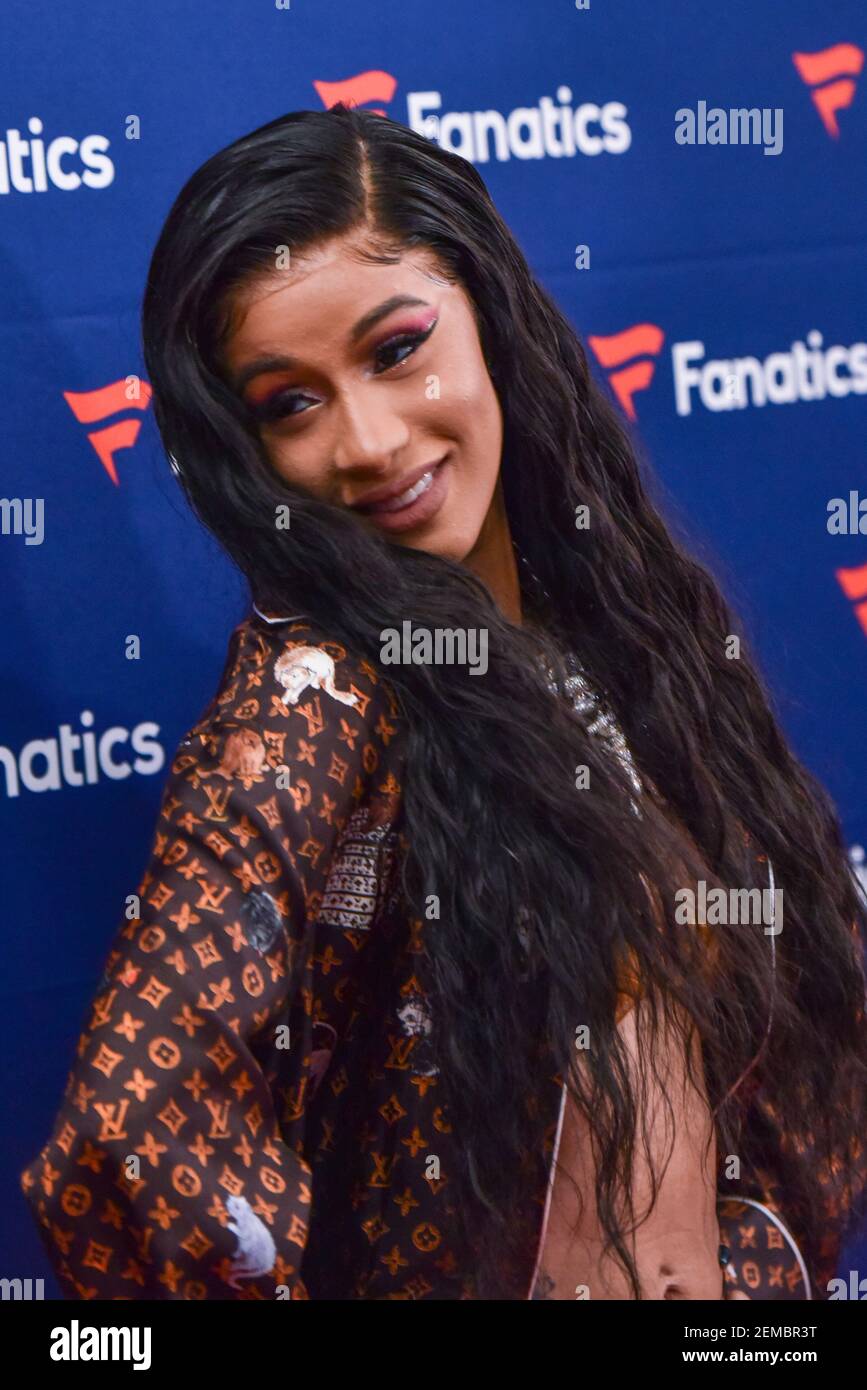 Cardi B arrives at the Fanatics Super Bowl Party held at Chick-fil-A ...