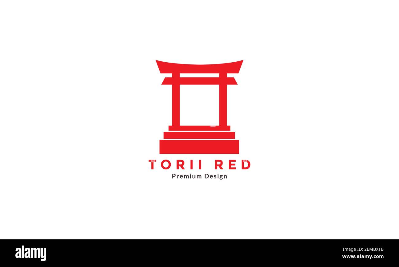 Gate shinto temple shrine symbol wood Stock Vector Images - Alamy