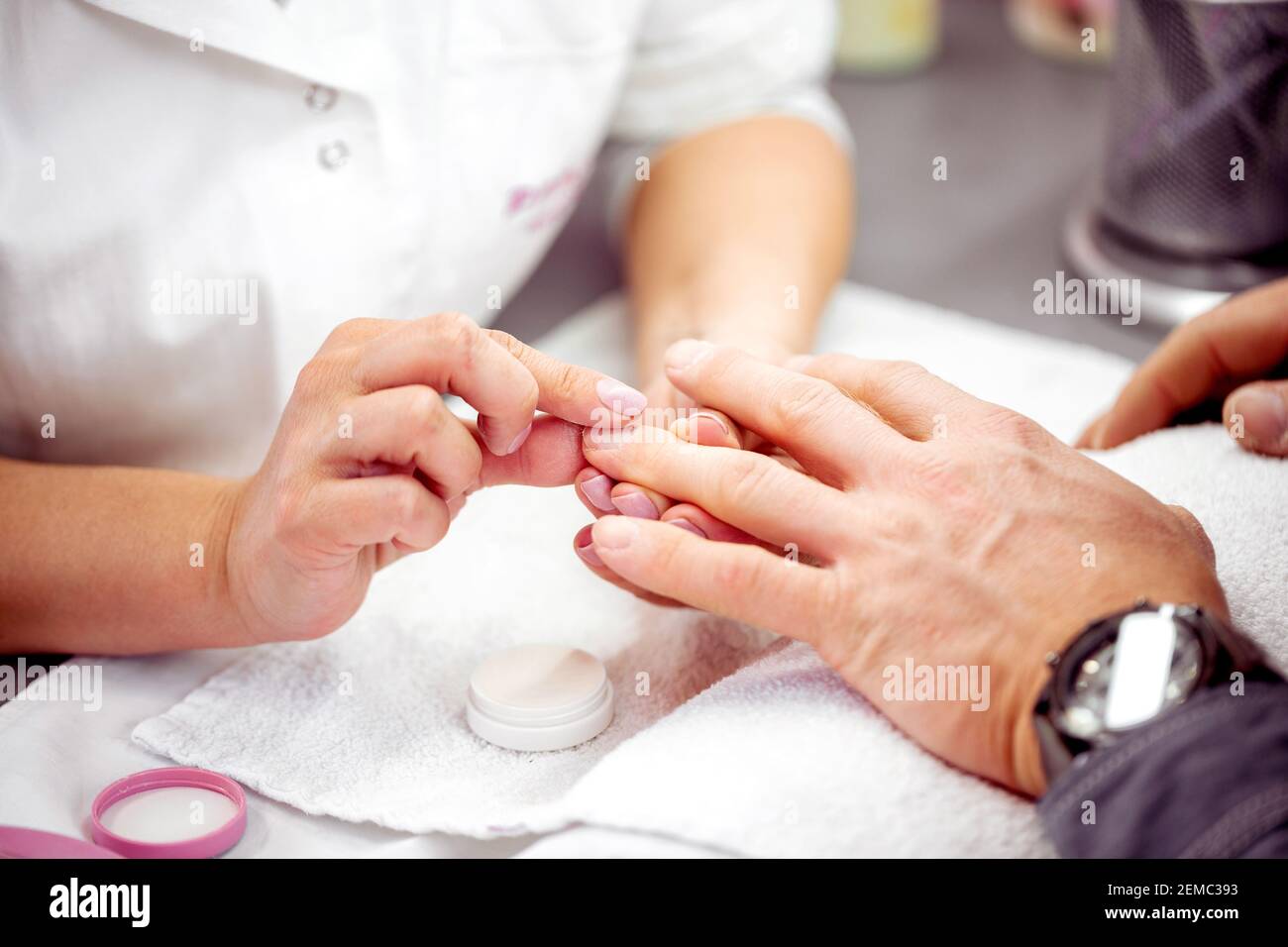 Nails hands taking care nail hi-res stock photography and images - Alamy