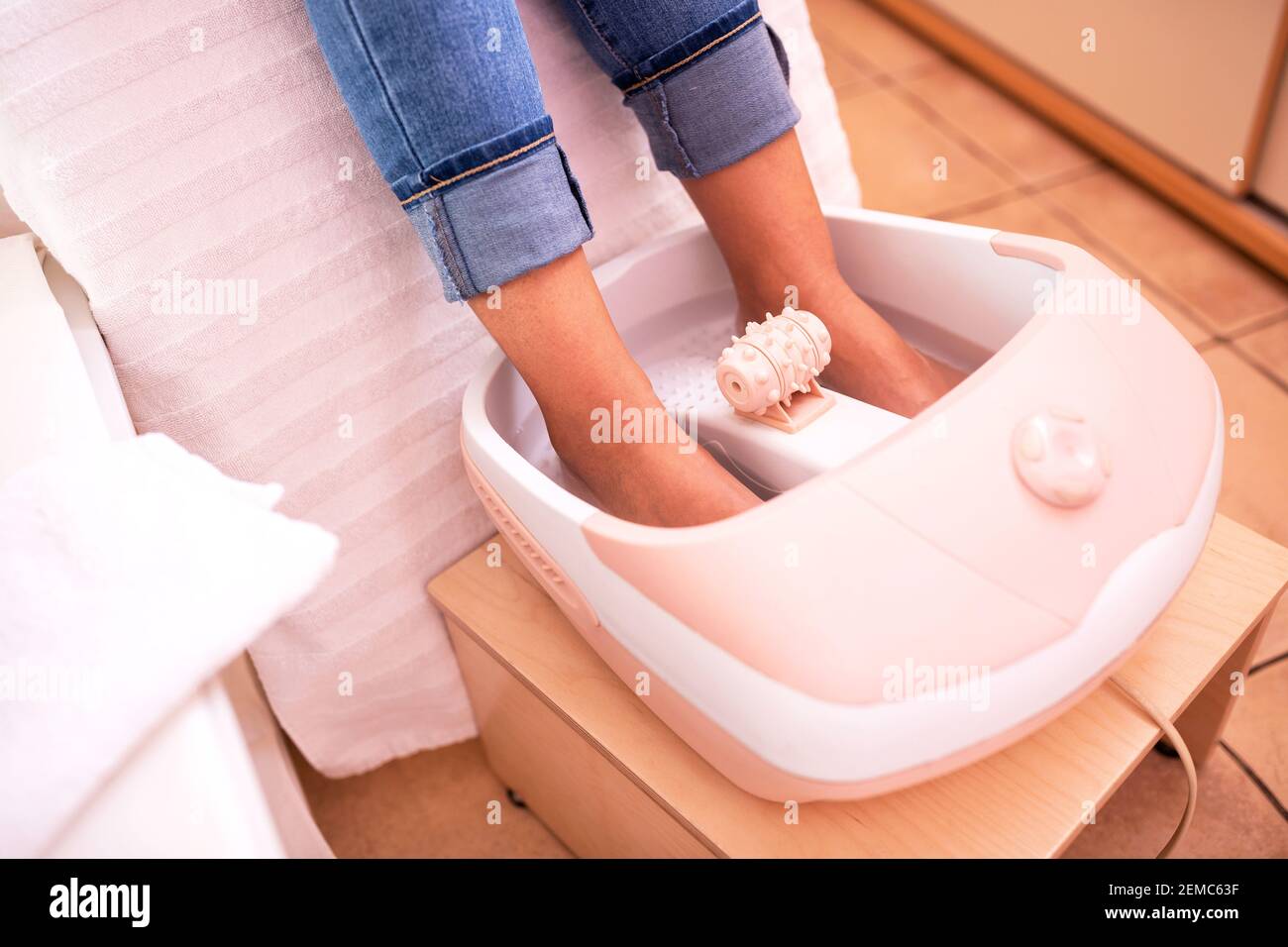 Pedicure hygiene, feet pampering, foot spa, pedicure concept Stock ...