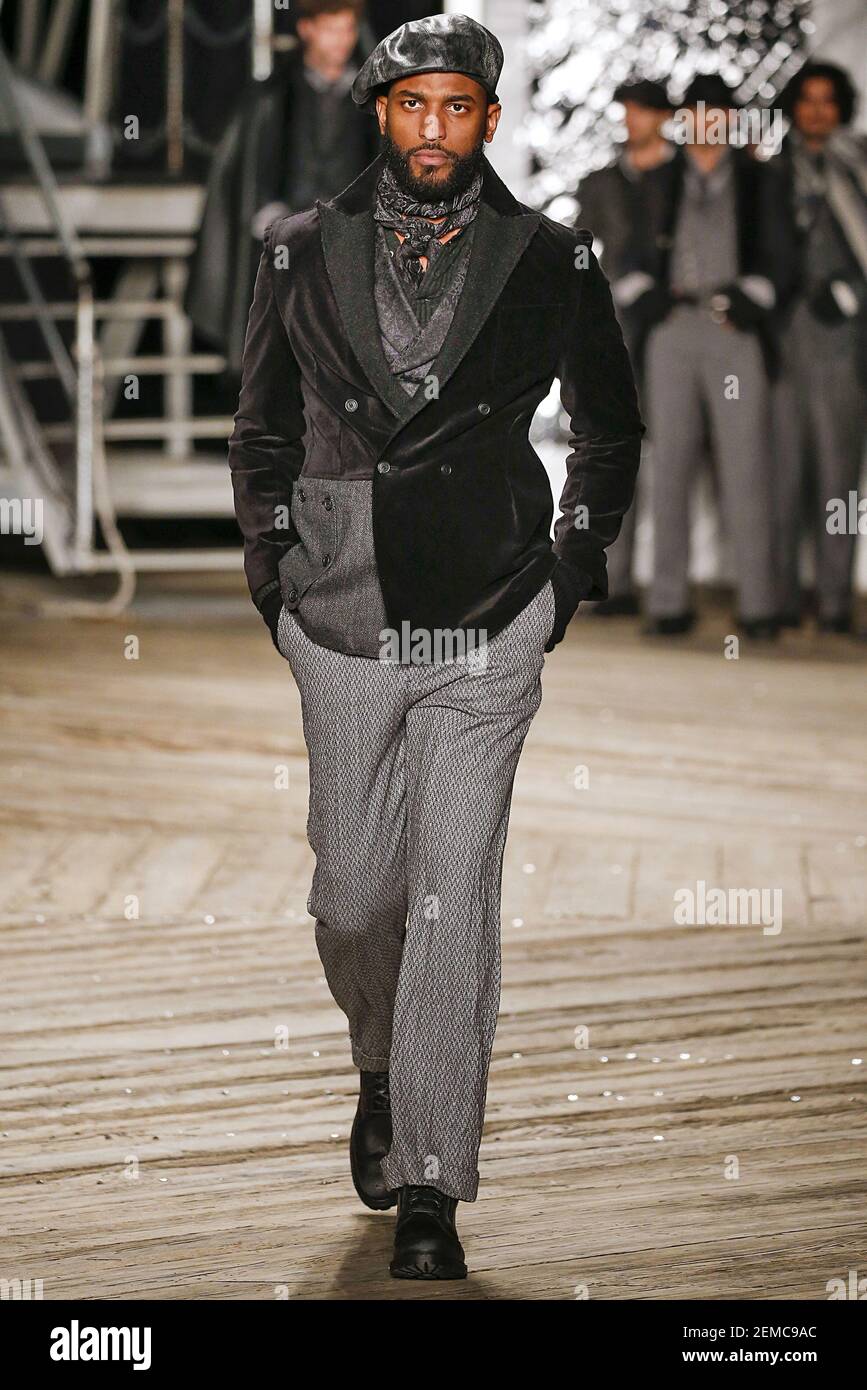 Models walk on the runway during the Joseph Abboud Fashion Show at New York Fashion Week Men F/W ...