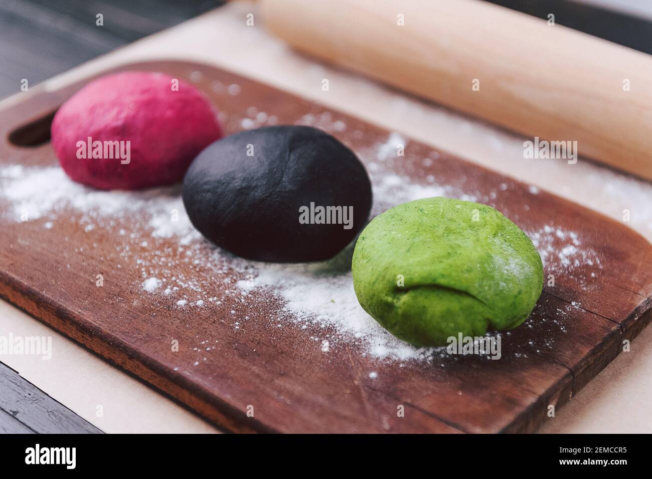 manufacture of three different types of paste. with cuttlefish ink ...