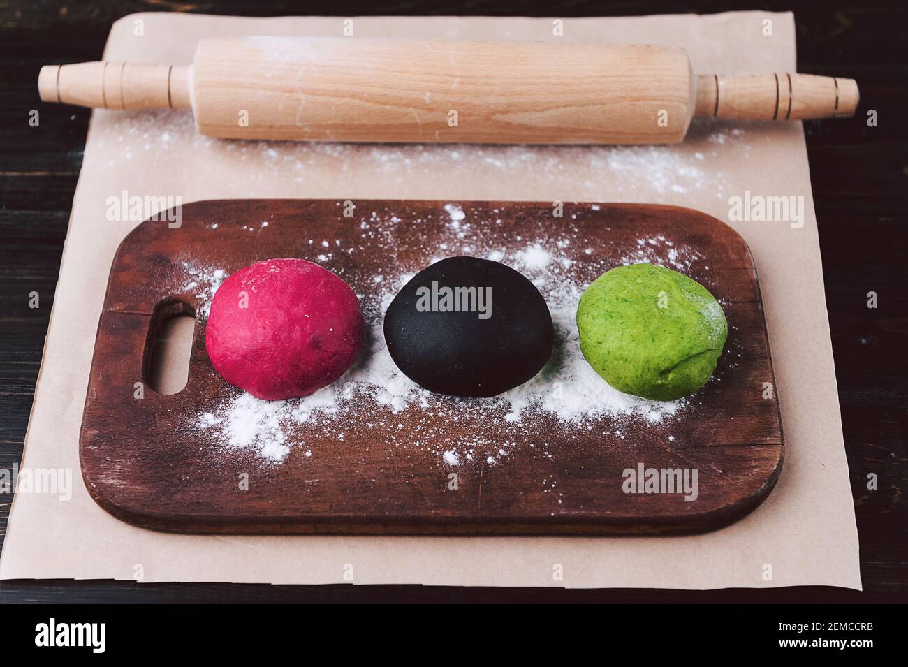 manufacture of three different types of paste. with cuttlefish ink ...