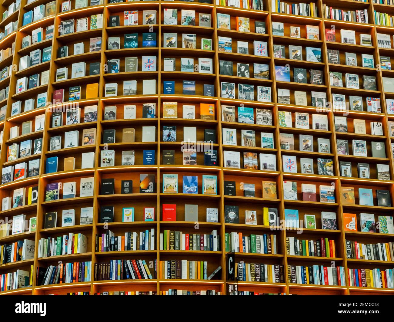 Seoul, South Korea - June 22, 2017: Books on the shelves in Starfield ...