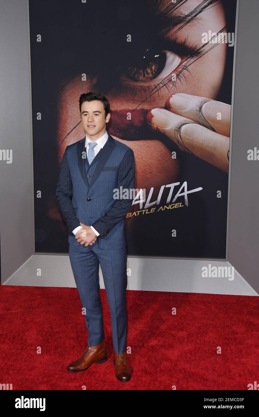 Keean Johnson arrives at the "Alita: Battle Angel" Los Angeles Premiere ...