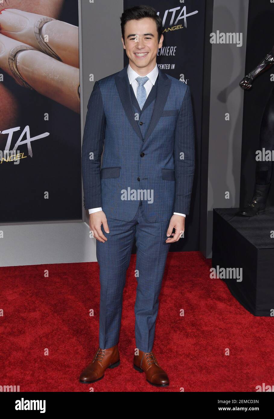 Keean Johnson arrives at the "Alita: Battle Angel" Los Angeles Premiere ...