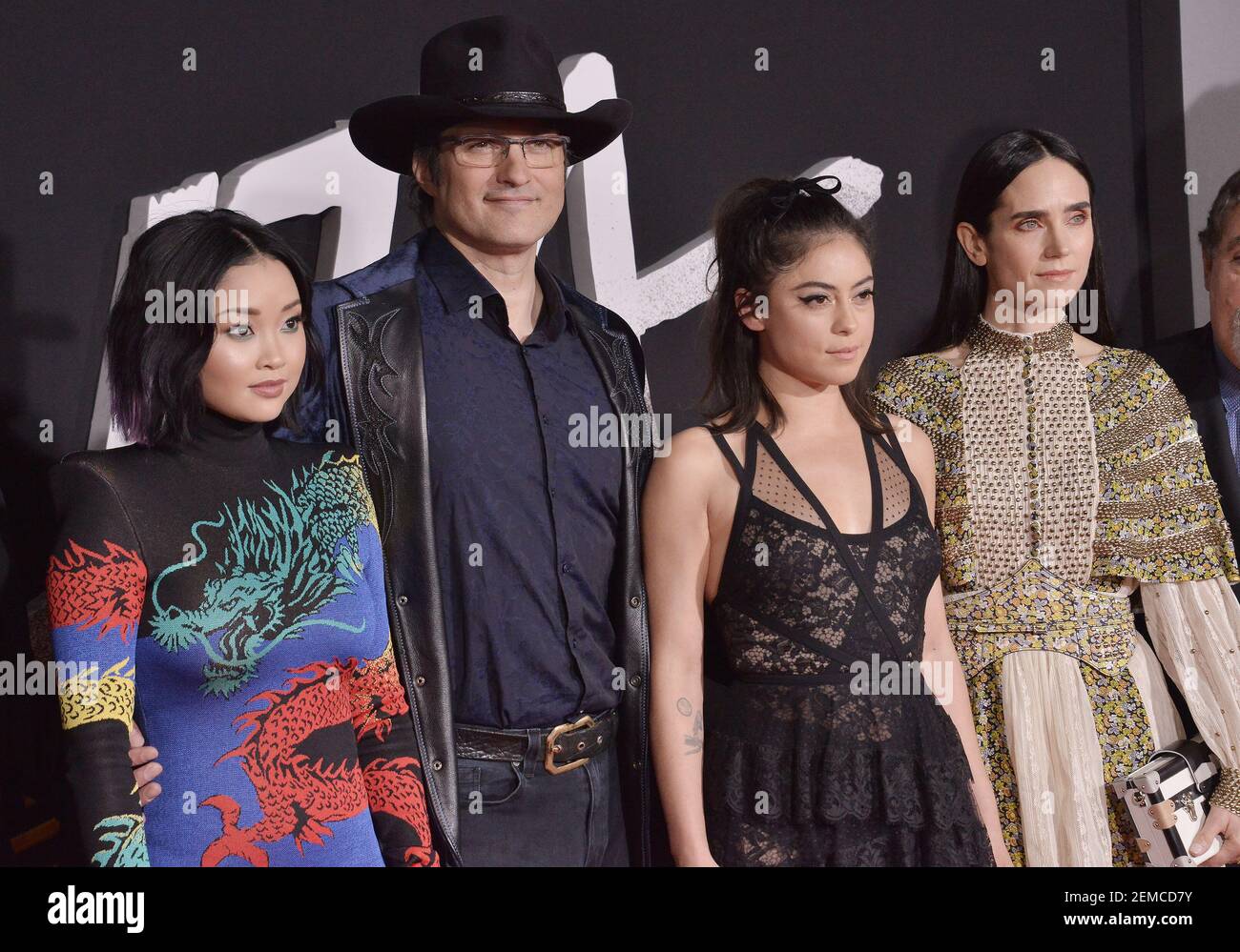 (L-R) Lana Condor, Robert Rodriguez, Rosa Salazar and Jennifer Connelly ...
