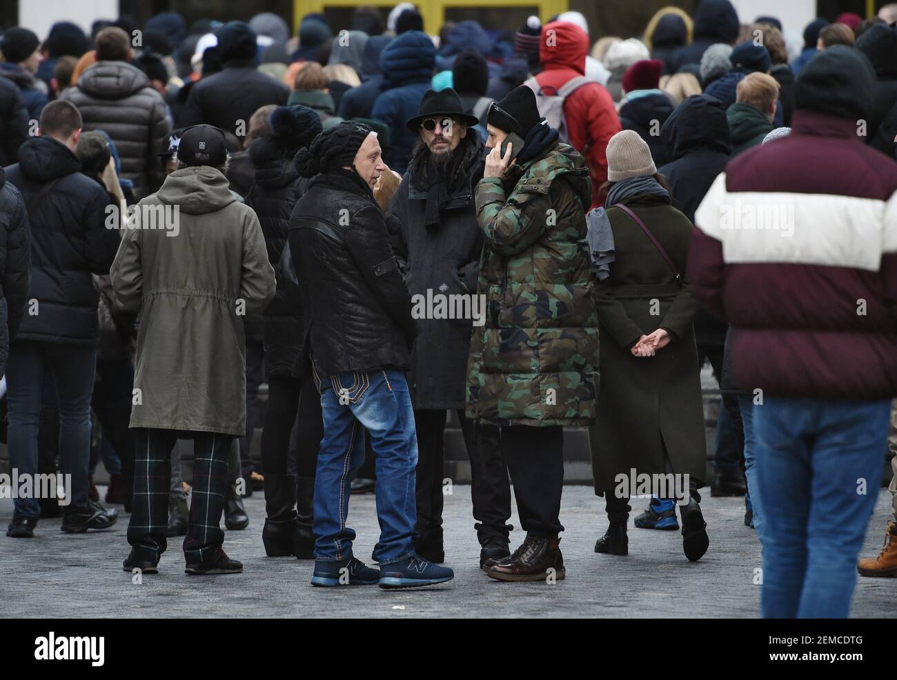 The farewell ceremony to Russian rap star Detsl (Kirill Tolmatsky) at ...