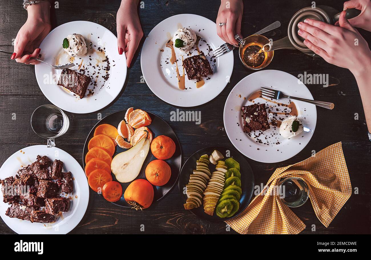 Food Table Healthy Delicious Organic Meal Concept Stock Photo - Alamy