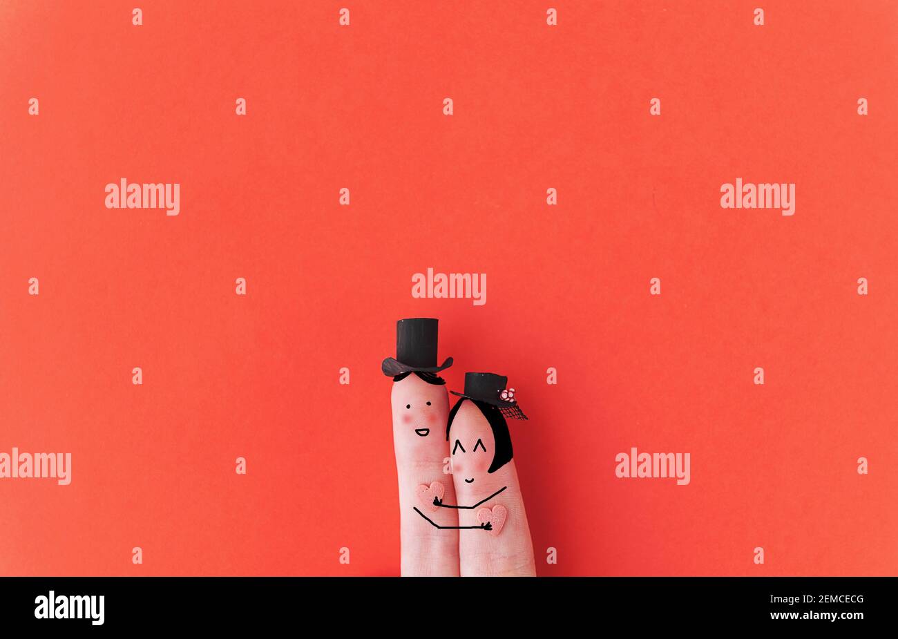 Happy finger couple in love Stock Photo - Alamy