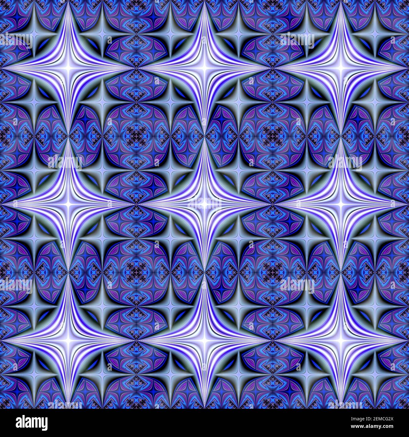 Backlit fractal seamless background tile with unique design of colorful ...