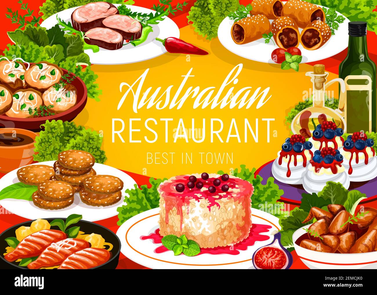 Australian cuisine food dishes, restaurant menu traditional food ...