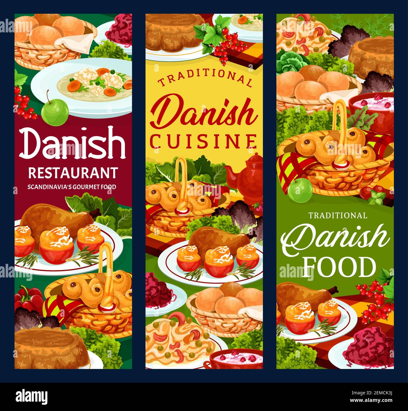 Danish cuisine food menu dishes, Scandinavian meals, traditional buffet ...