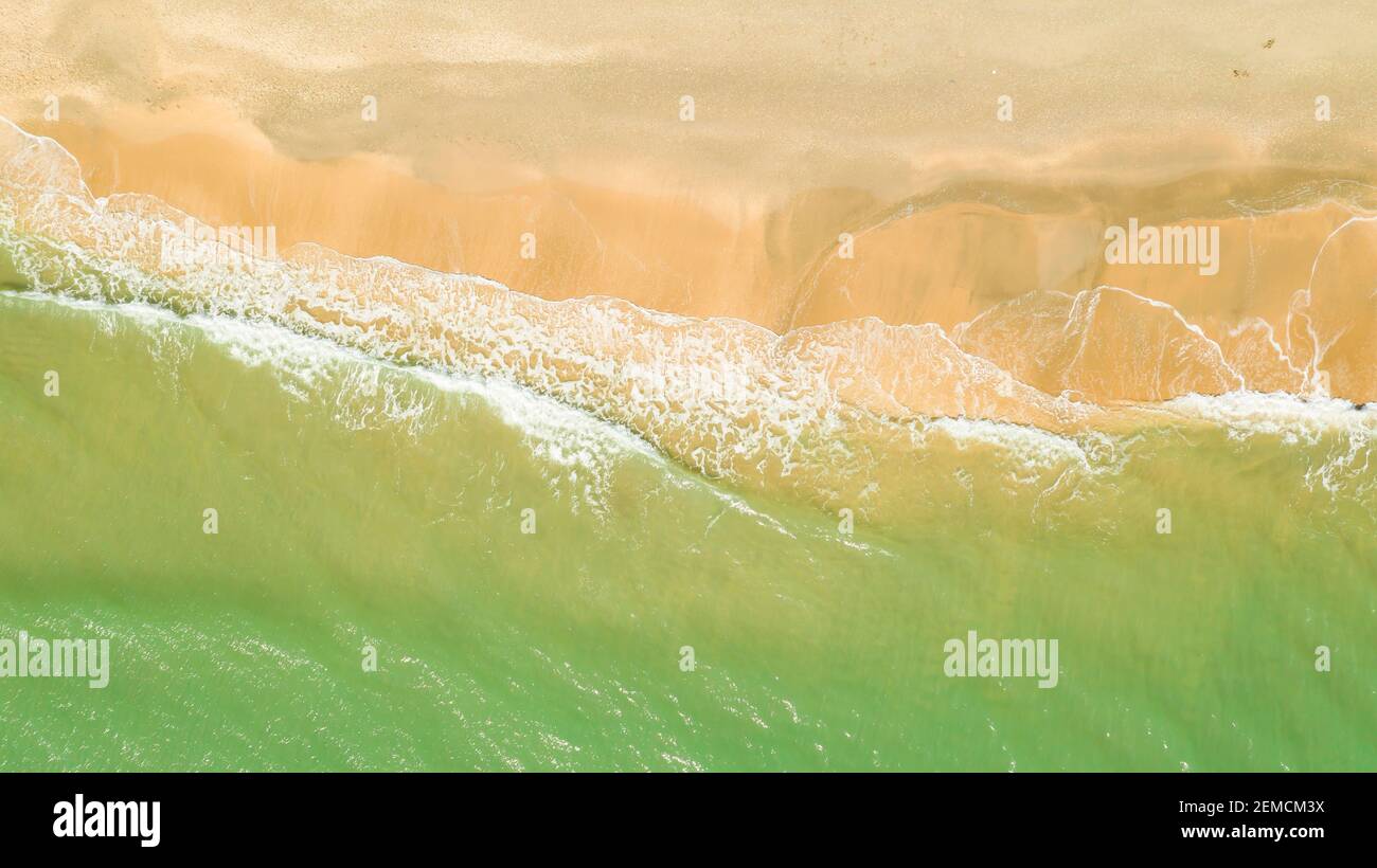 Aerial drone shot yellow sand hi-res stock photography and images - Alamy