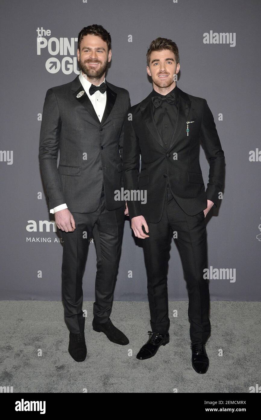 (L-R) Alex Pall and Andrew Taggart attend the amfAR New York Gala 2019 ...