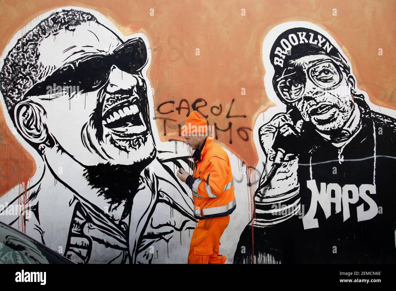 Title Wall of Fame, Artist JB Rock, shown Ray Charles, Spike Lee This ...