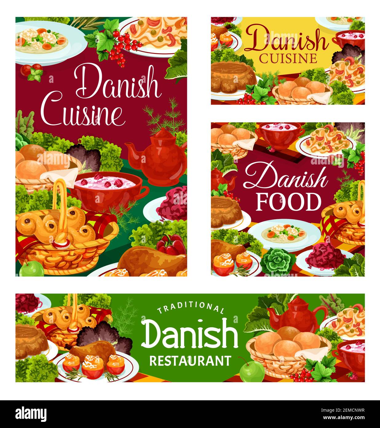 Danish cuisine food menu dishes, restaurant meals, Scandinavian buffet ...