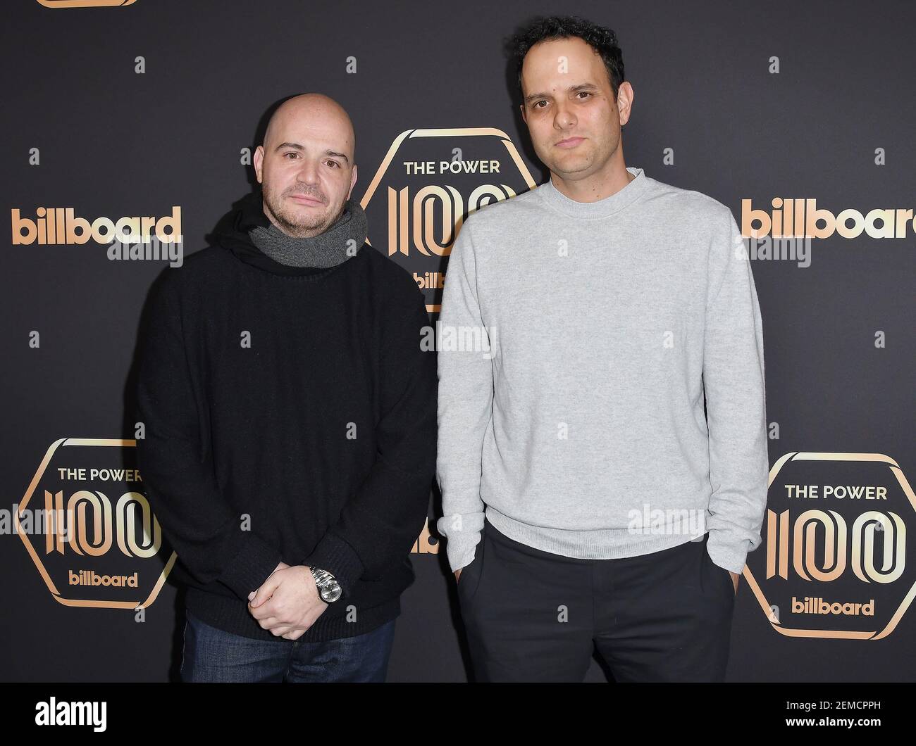 (L-R) Joie Manda and John Janick at the 2019 Billboard Power 100 held ...