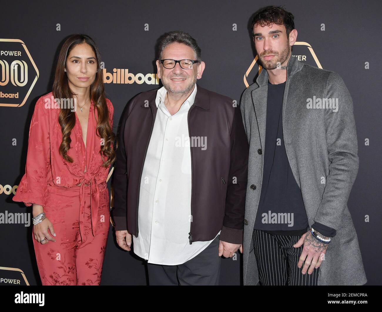 (L-R) Celine Joshua, Lucian Grainge and Dave Rocco at the 2019 ...