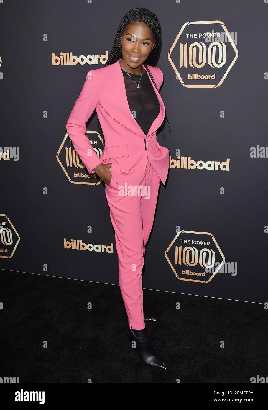 Amber Grimes arrives at the 2019 Billboard Power 100 held at the Avra ...
