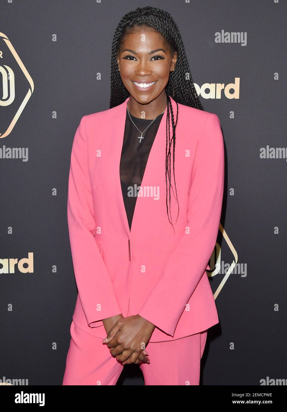 Amber Grimes arrives at the 2019 Billboard Power 100 held at the Avra ...