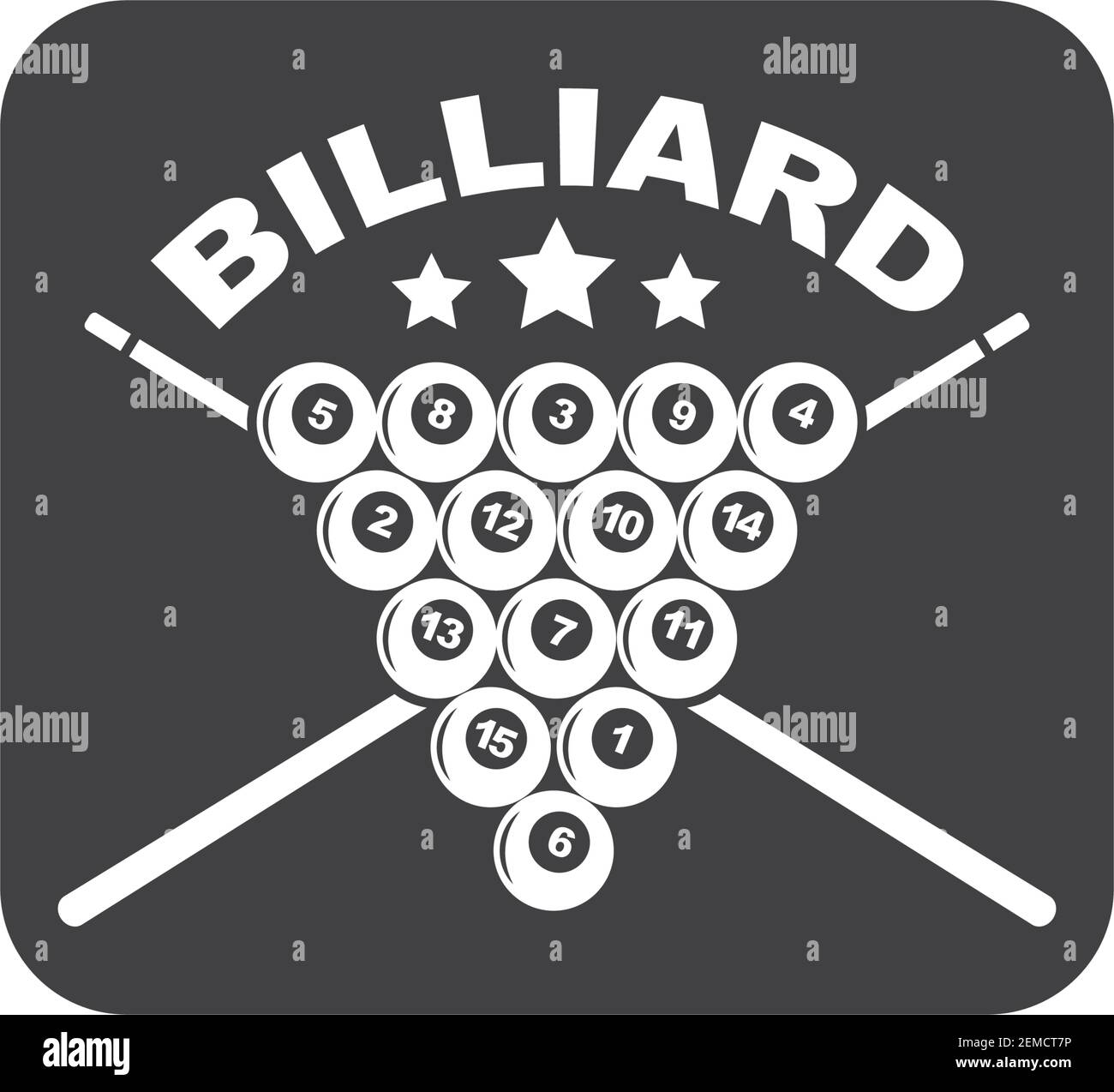 8 ball pool logo Stock Vector Images - Alamy