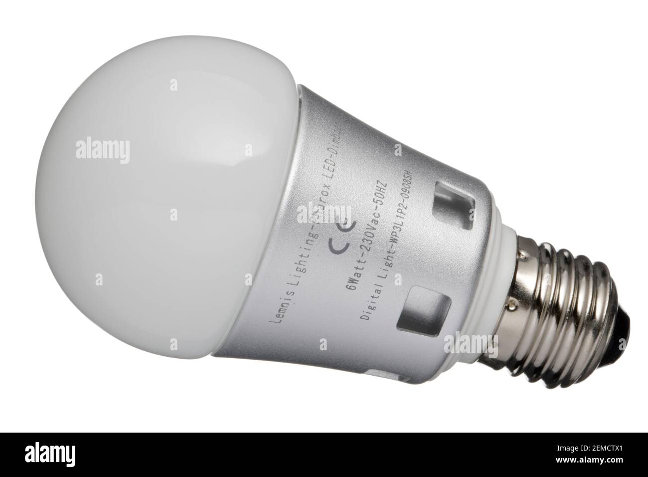 Digital light bulb LED. Isolated cut out on white Stock Photo - Alamy