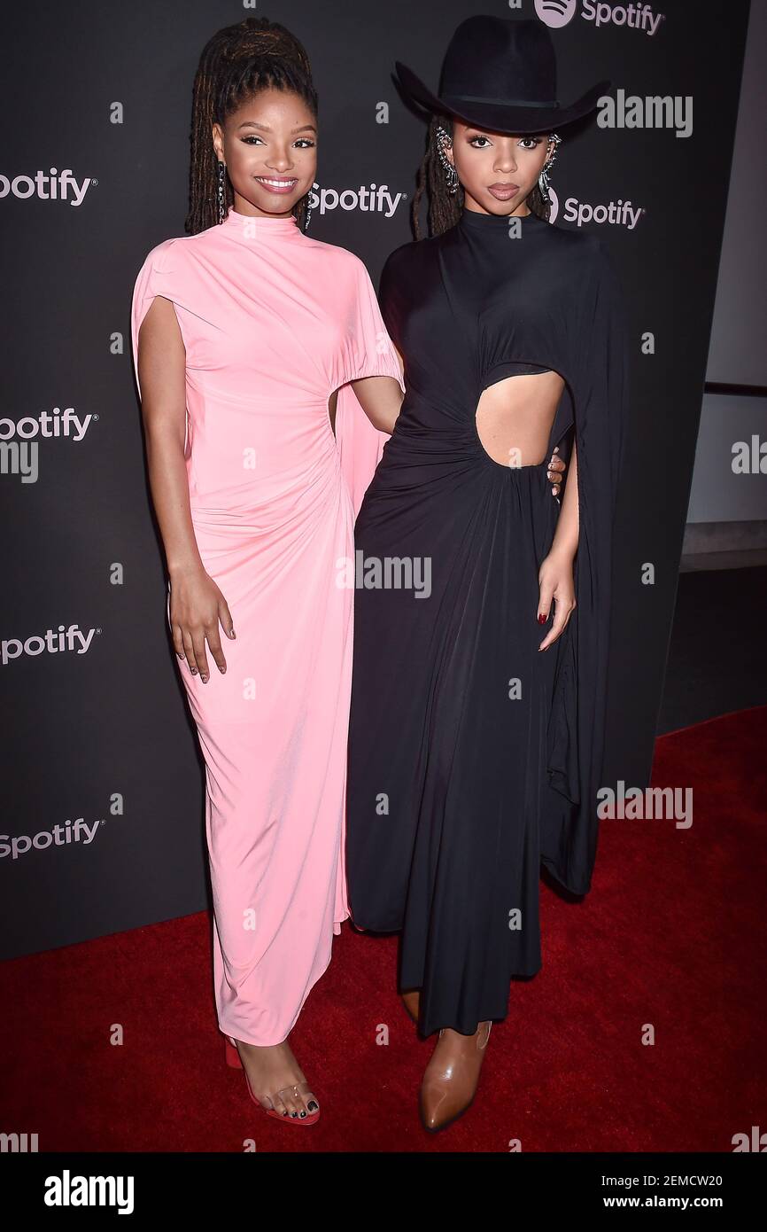 LOS ANGELES, CA, USA - FEBRUARY 07: Halle Bailey and Chloe Bailey of ...