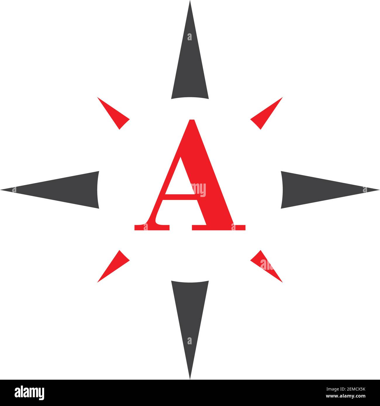 Compass Arrow Logo Vector Tempate Ilustration Design Stock Vector Image