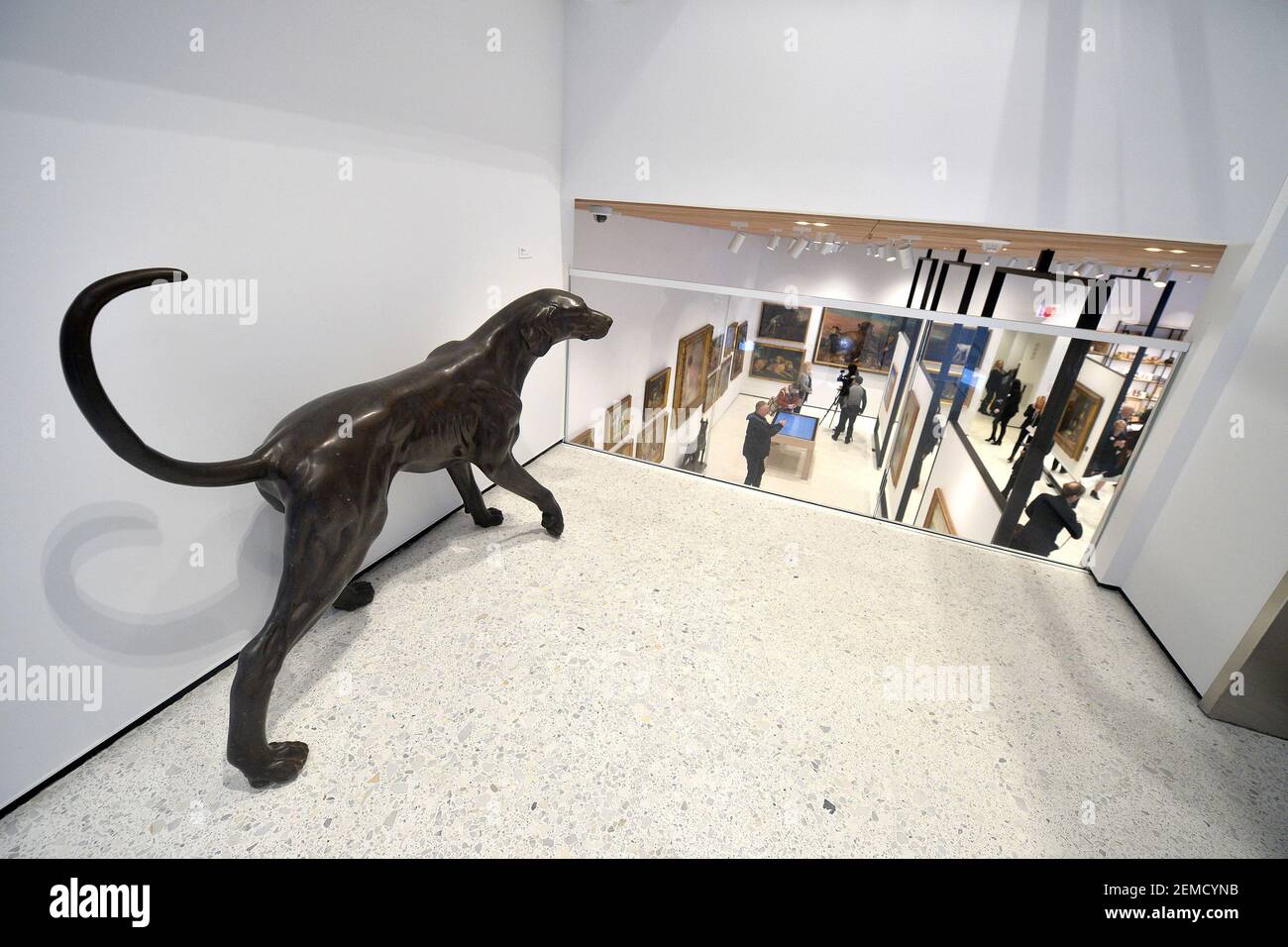 Sculpture on display at the Grand Opening of the AKC Museum of the Dog ...
