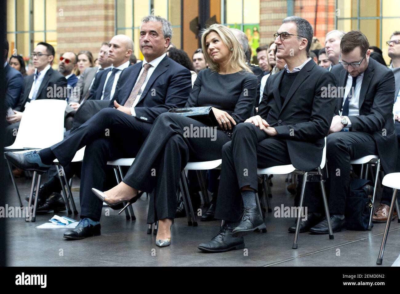 08-02-2019 Queen Maxima with Peter van Mierlo, CEO FMO and Michael ...