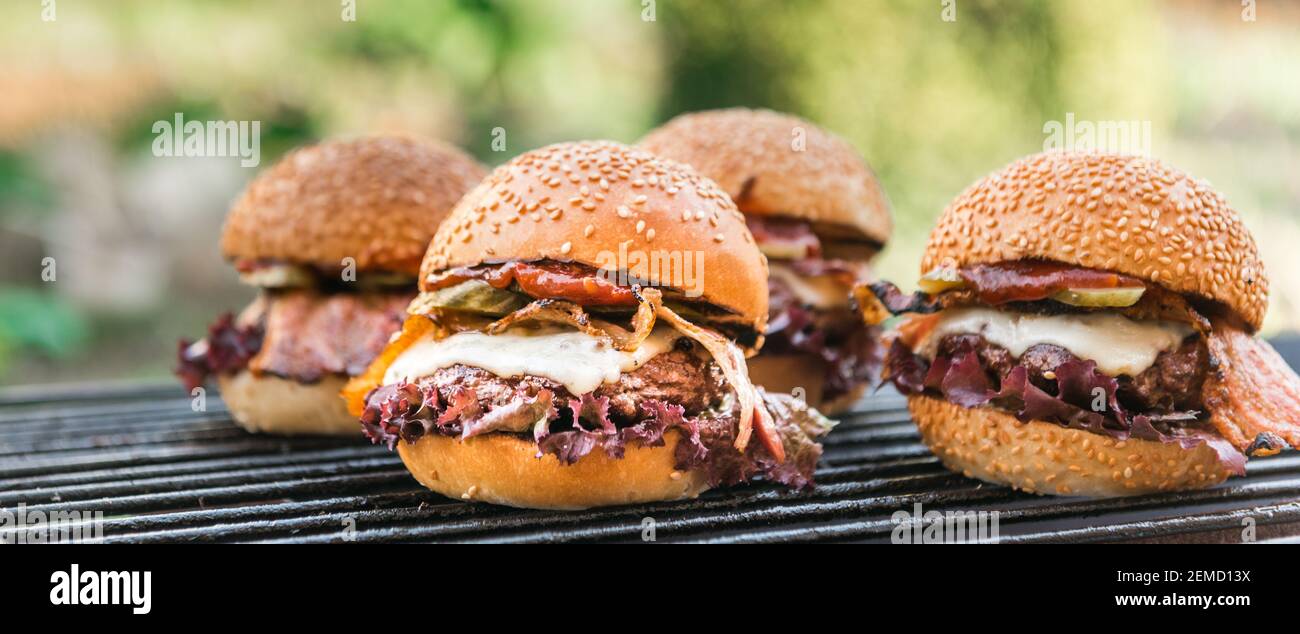 Delicious homemade burgers Stock Photo - Alamy