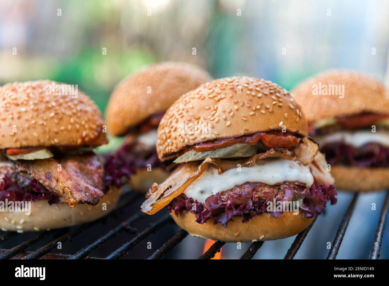 Delicious homemade burgers Stock Photo - Alamy