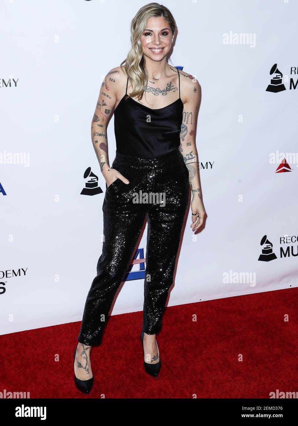 LOS ANGELES, CA, USA - FEBRUARY 08: Singer Christina Perri arrives at ...