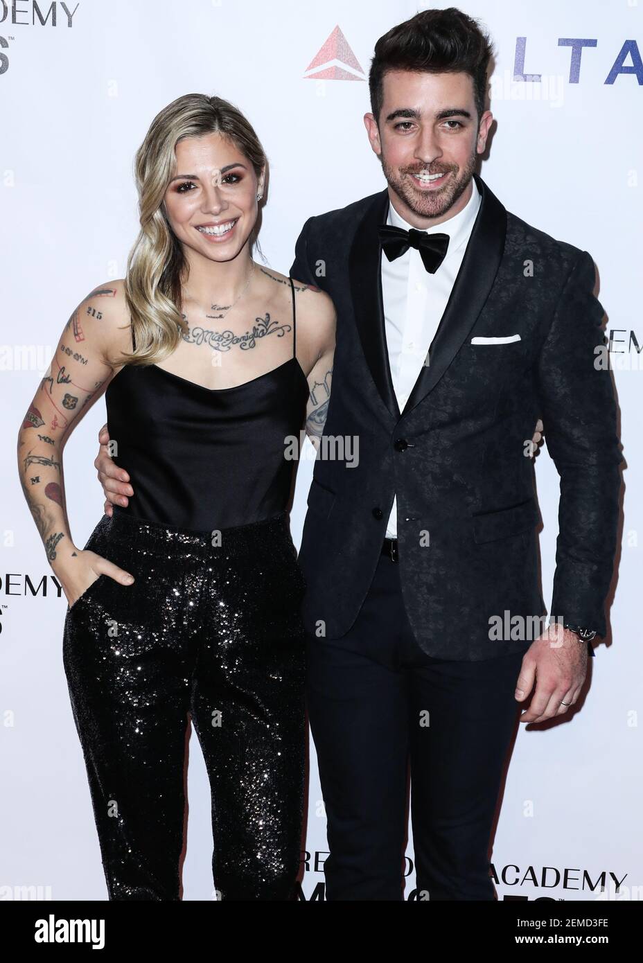 LOS ANGELES, CA, USA - FEBRUARY 08: Singer Christina Perri and husband ...