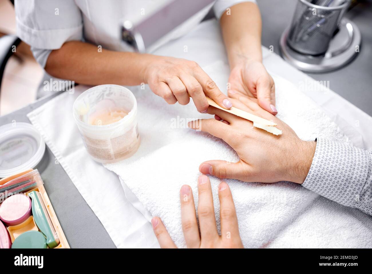 Manicures as a part of everyone’s regular grooming routine, man hands ...