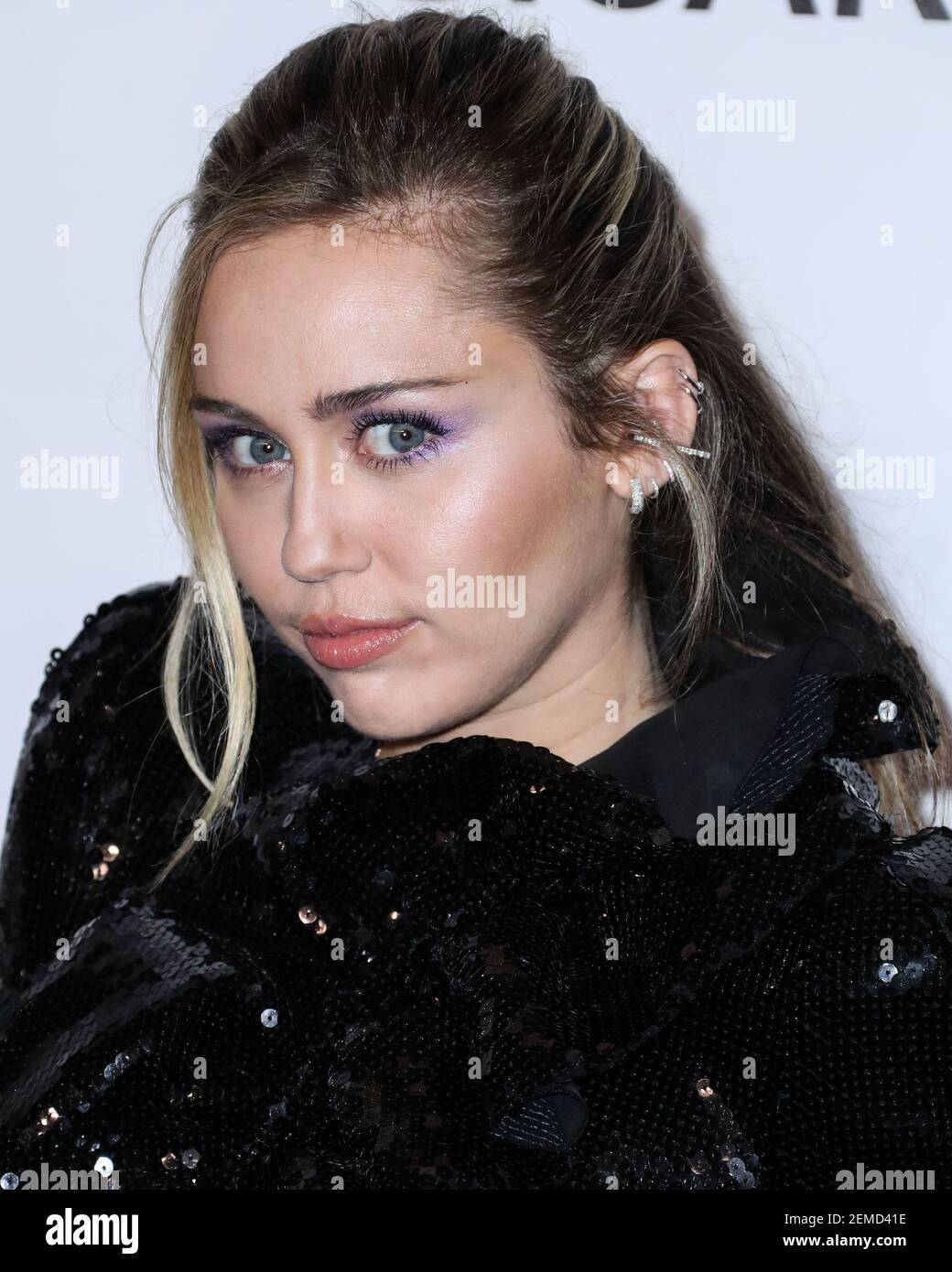 LOS ANGELES, CA, USA - FEBRUARY 08: Singer Miley Cyrus arrives at the ...