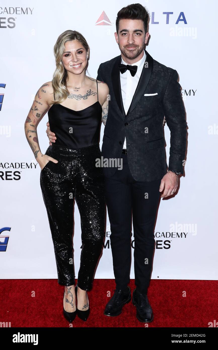 LOS ANGELES, CA, USA - FEBRUARY 08: Singer Christina Perri and husband ...