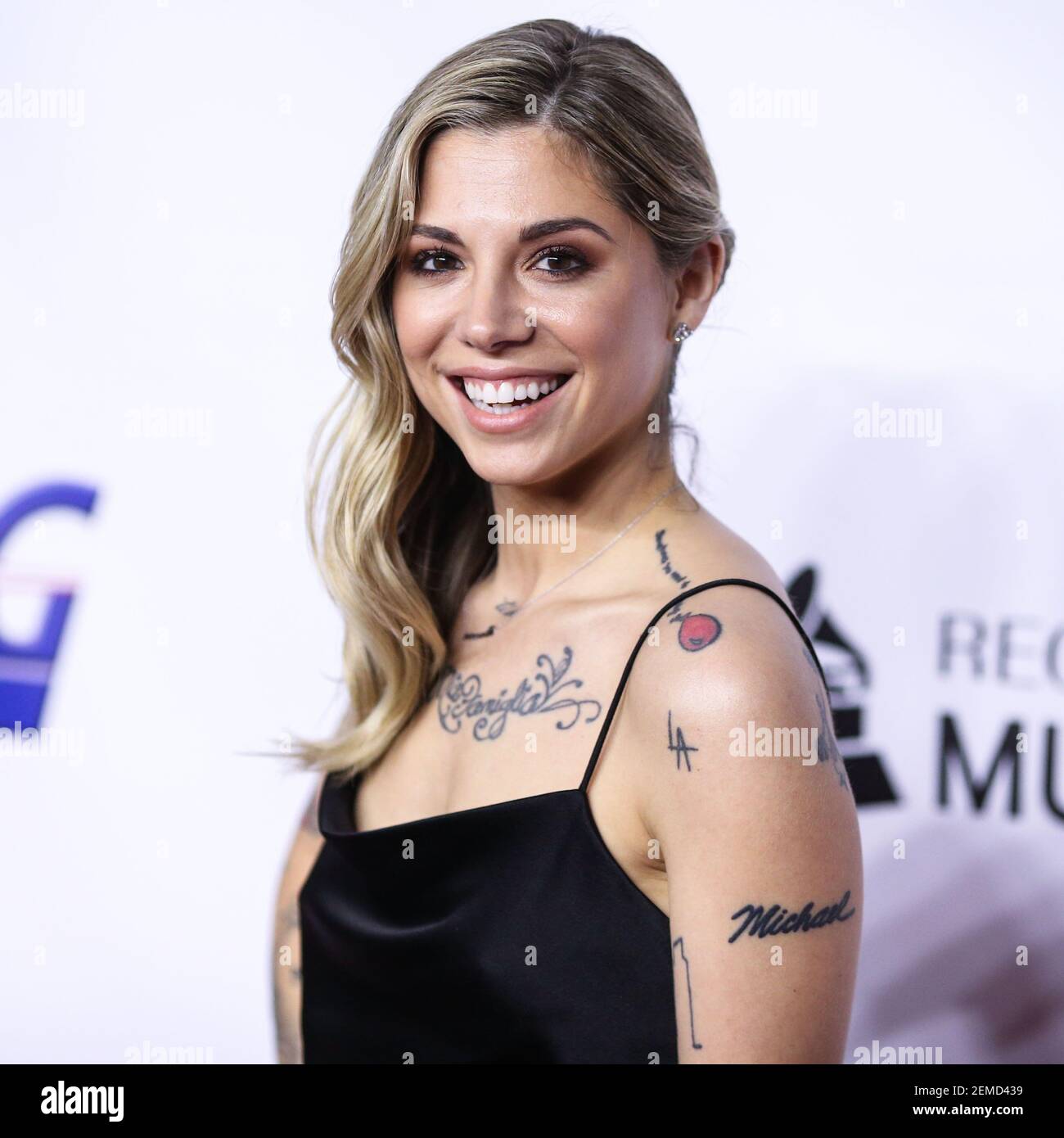 LOS ANGELES, CA, USA - FEBRUARY 08: Singer Christina Perri arrives at ...