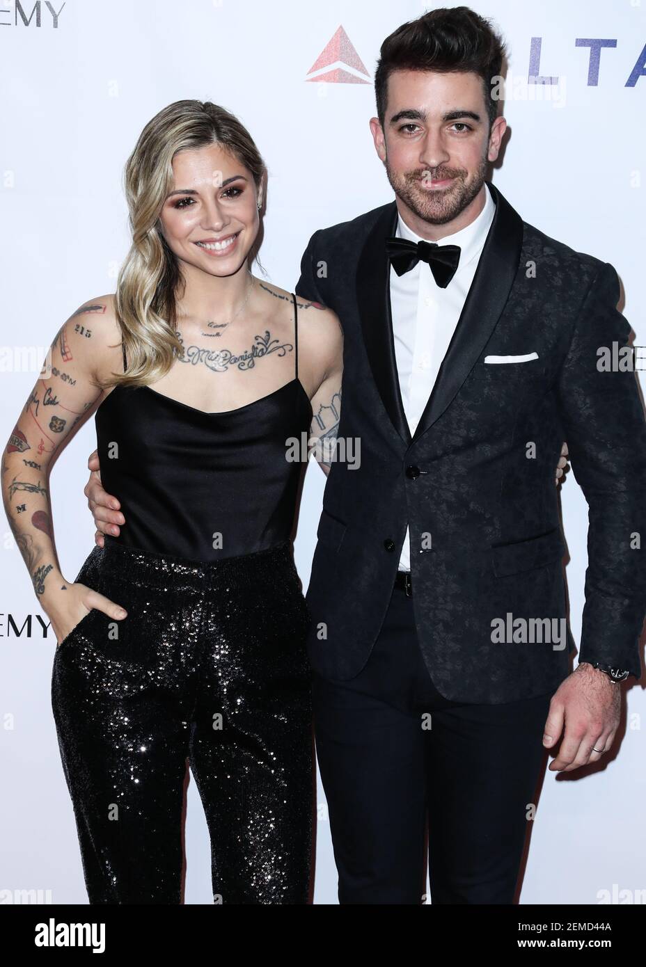 LOS ANGELES, CA, USA - FEBRUARY 08: Singer Christina Perri and husband ...