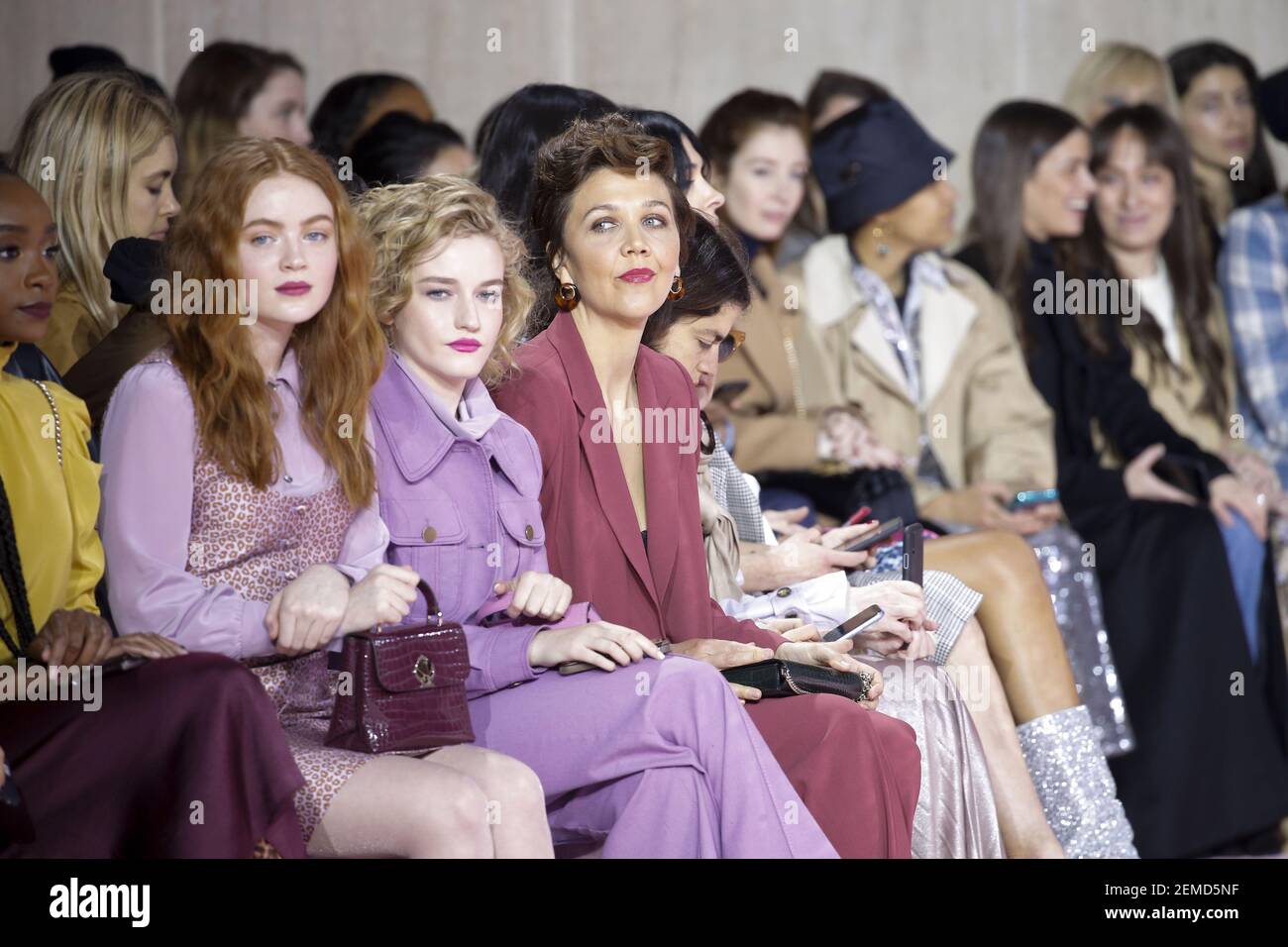 Sadie Sink, Julia Garner and Maggie Gyllenhaal attend the Kate Spade ...