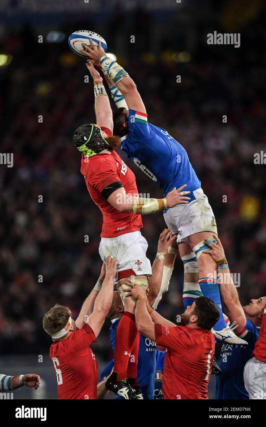 Touche Sebastian Negri Italy. Roma 9-02-2019 Stadio Olimpico Rugby Six ...
